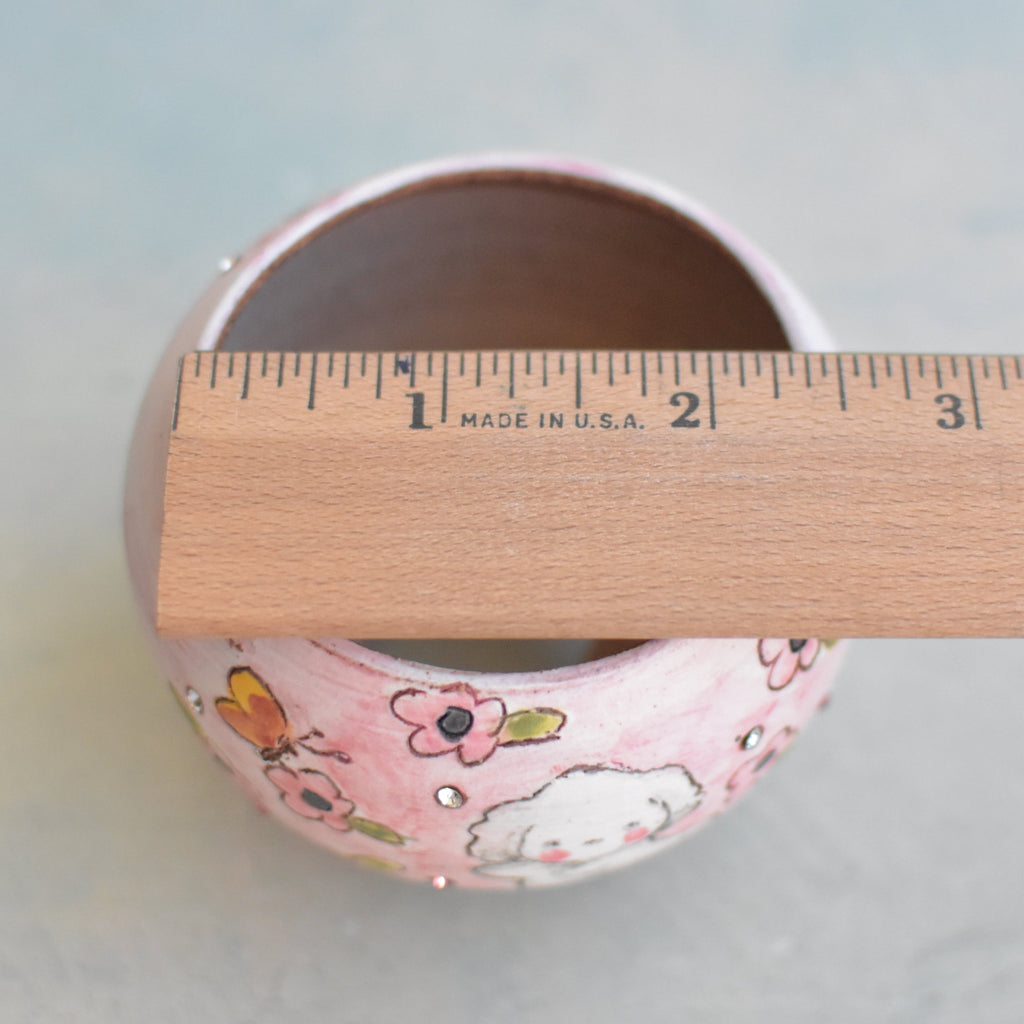 Hand Painted Ceramic Succulent Pot- Dog on Skateboard Design and Inlai ...
